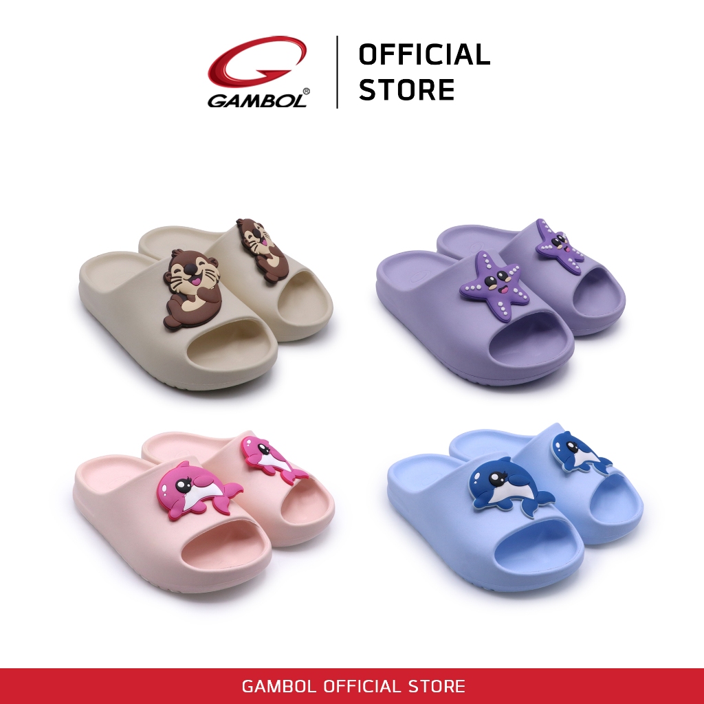 GAMBOL แกมโบล PLAY TIME AQUA SLIDE รองเท้าแตะแบบสวมเด็ก รุ่น GK42230 ...