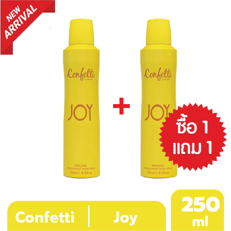 [ซื้อ1แถม1] Confetti London Body Spray - Joy 250ml / คอนเฟตติ ลอนดอน บอ ...