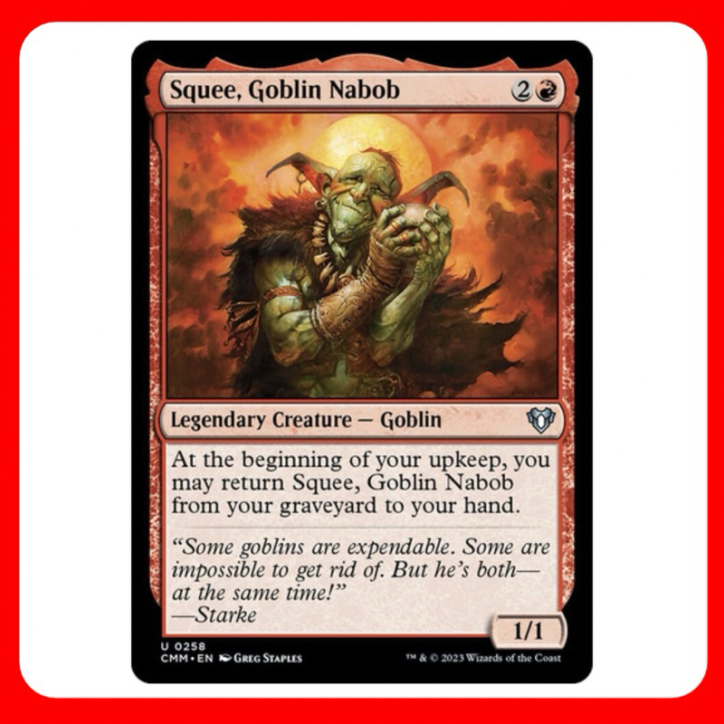 [MTG] Squee, Goblin Nabob [CMM] [RED] [COMMON] [NORMAL] [ENG] (การ์ดเม ...