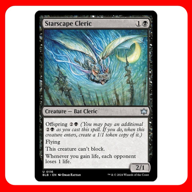 [MTG] Starscape Cleric [BLB] [BLACK] [UNCOM] [NORMAL] [ENG] (การ์ดเมจิค ...