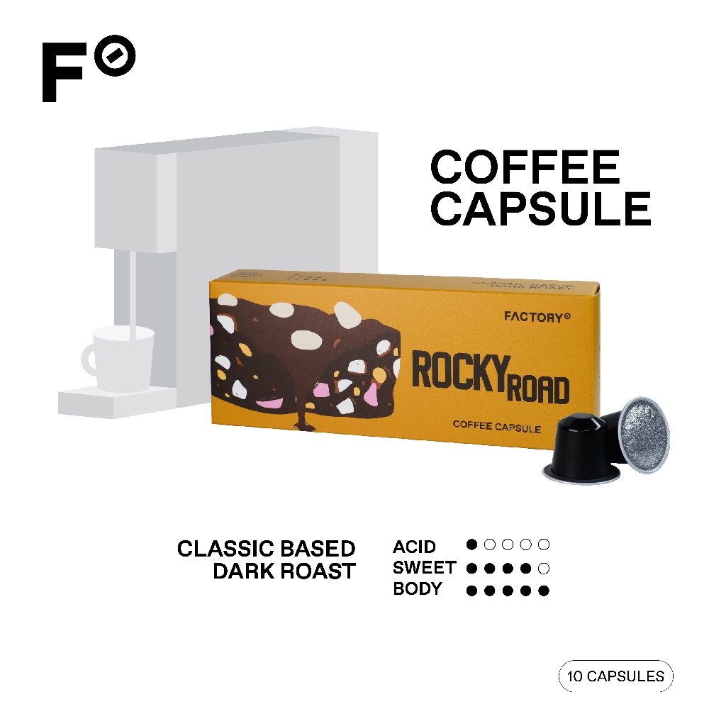 Factory Coffee กาแฟแคปซูล Capsule Set (10แคปซูล/1กล่อง) - Rocky Road ...