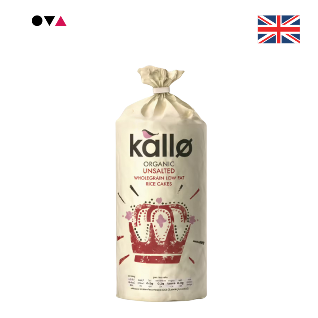 Kallo Organic Unsalted Wholegrain Rice Cakes - 130g ข้าวพองออร์แกนิก ...