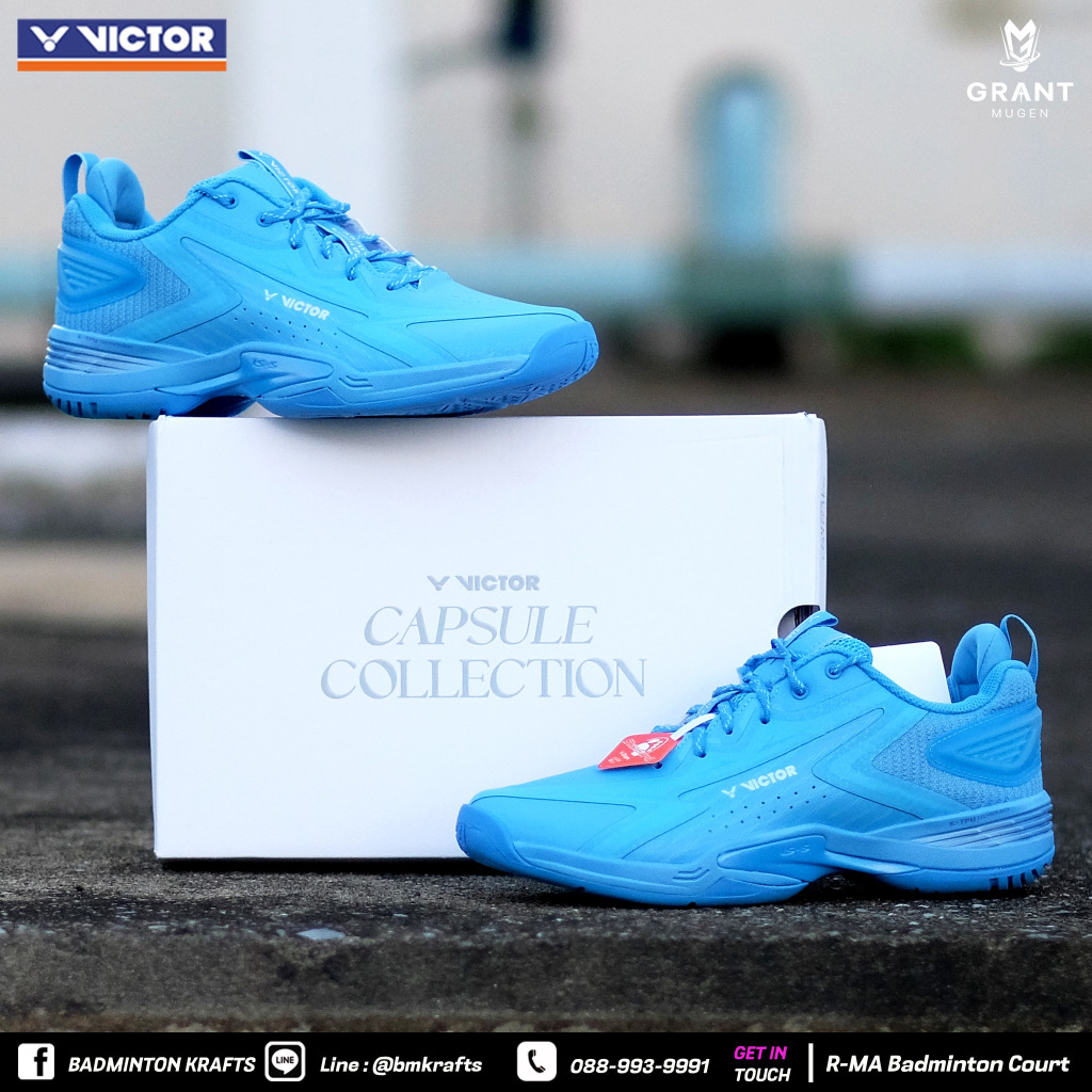 รองเท้าแบดมินตัน Victor Capsule Collection (Iceberg Blue) | Shopee Thailand