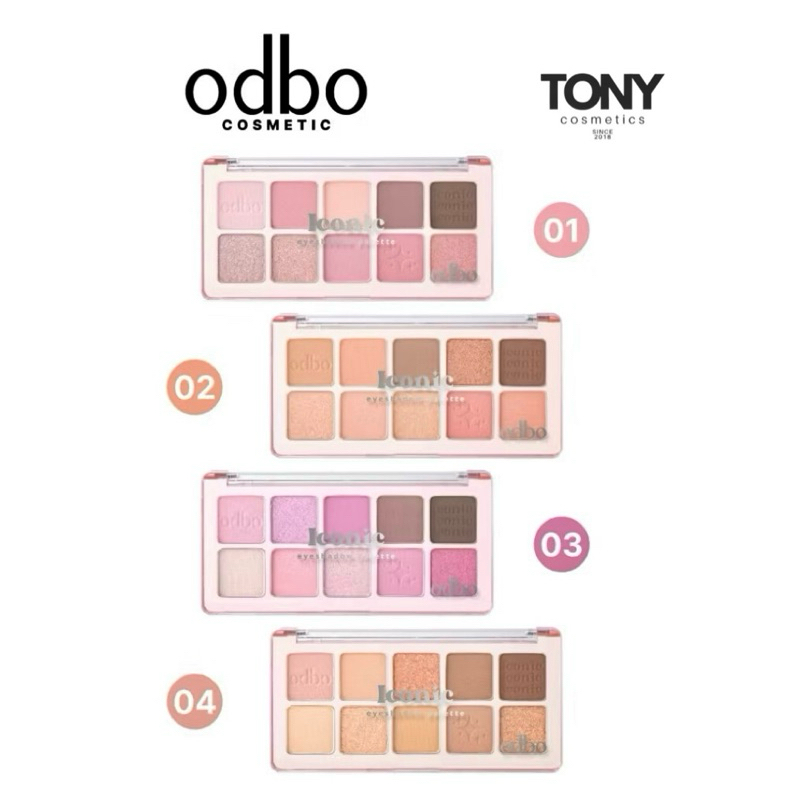 ODBO ICONIC EYESHADOW PALETTE - โอดีบีโอ ไอโคนิค อายแชโดว์ พาเลท 10 ช่อง ขนาด 7g.OD2029 | Shopee ...
