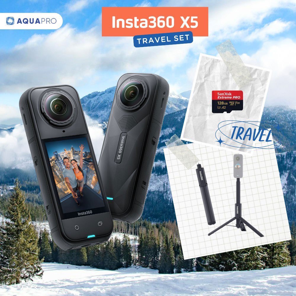 Insta360 X5 Travel Set ประกันศูนย์ไทย Insta360 X5 Action Camera 8K 360 Action Cam | Shopee Thailand