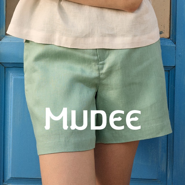 MUDEE กางเกงขาสั้น ผ้าลินิน สีเขียวมิ้นต์, สีน้ำตาลมอคค่า Linen Short | Shopee Thailand