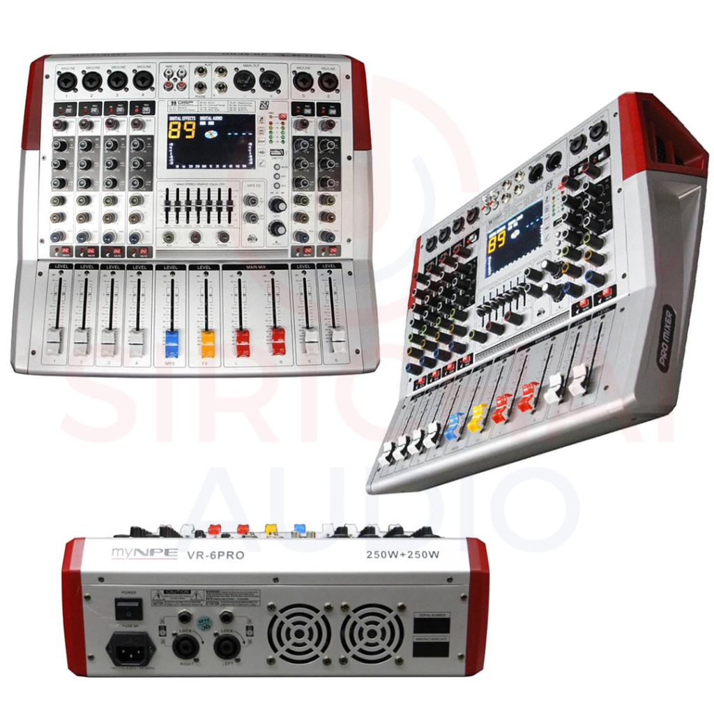 เพาเวอร์มิกเซอร์ NPE รุ่น VR6 PRO (Stereo Power Mixer 6Ch 250Wx2 ...