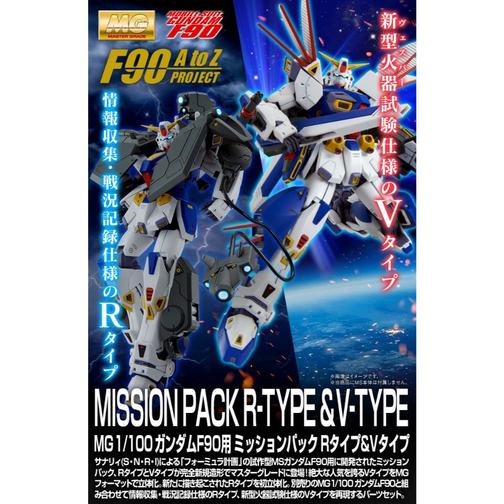 [P-BANDAI] MG 1/100 Mission Pack R-Type & V-Type for Gundam F90 ...