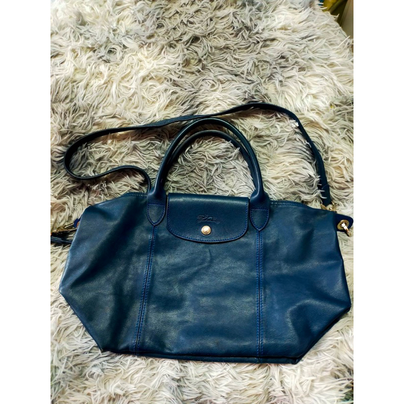 Longchamp M หนังแกะ สีBlue | Shopee Thailand
