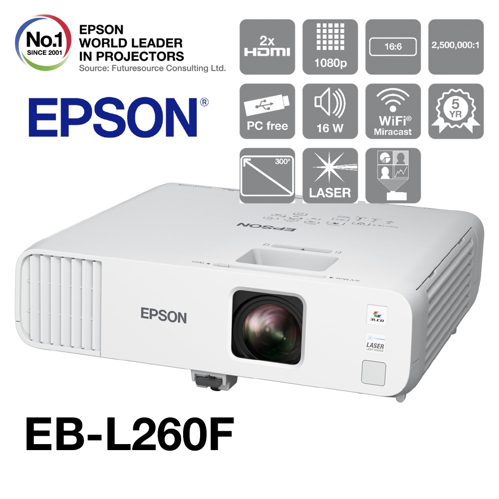 Epson EB-L260F projector สว่าง 4600 Ansi Lumen ละเอียด 1080p เครื่อง ...