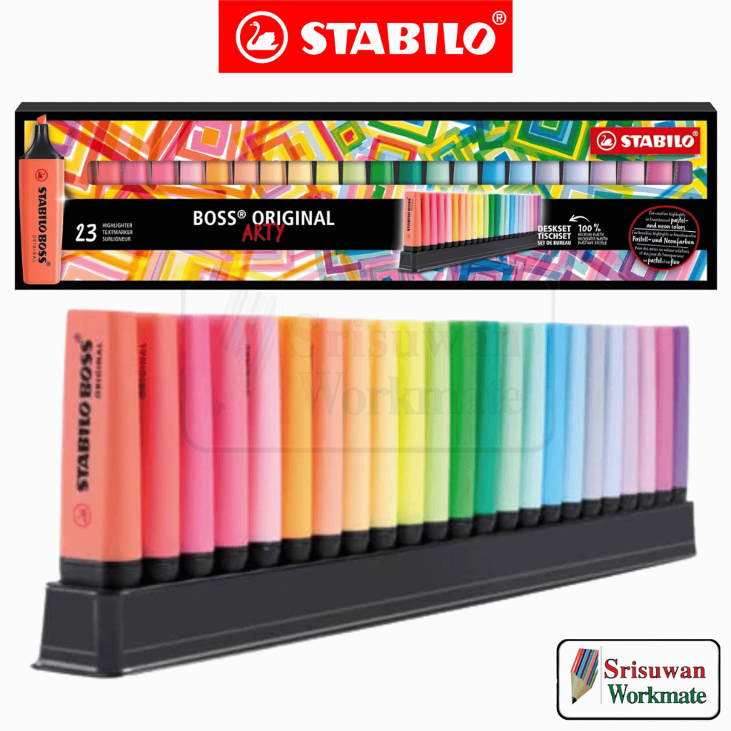 Stabilo 7023-01-5-20 Boss Original Arty Desk Set 23 สี ปากกาเน้นข้อความ ...