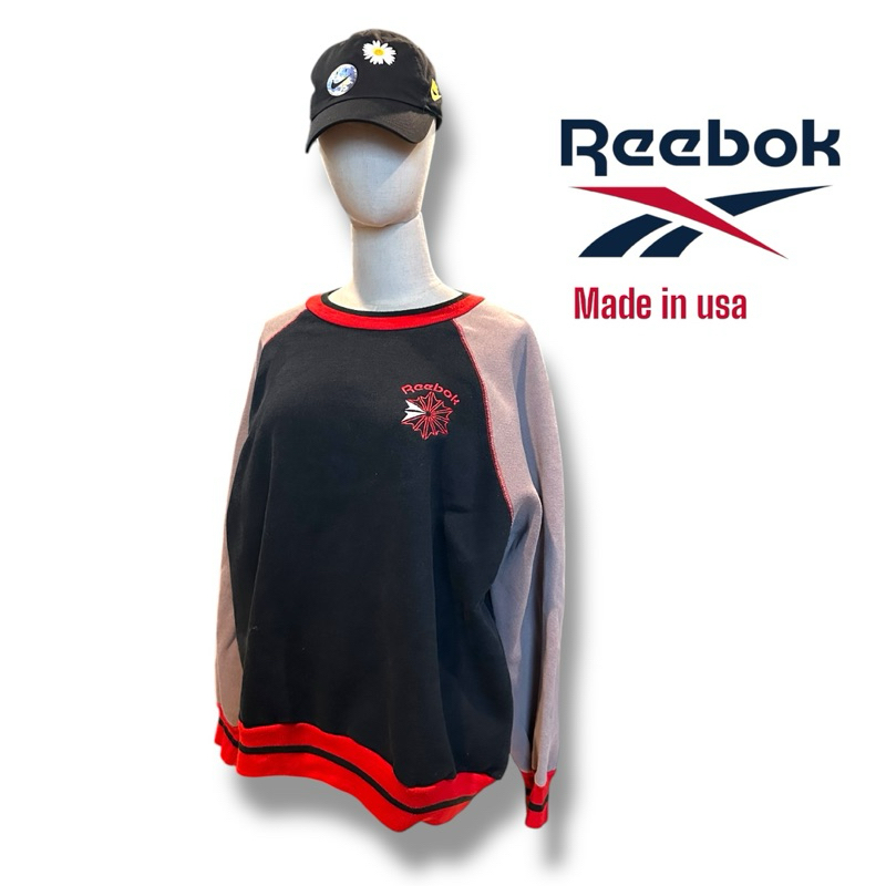 เสื้อสเวทเตอร์ วินเทจ Reebok made in USA 90s | Shopee Thailand