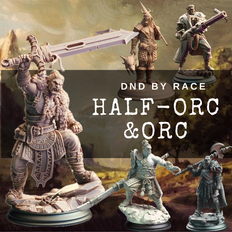 Half-Orc, Orc I รวมโมเดลเผ่า Half-Orc, Orc (งานเรซิ่นสีเทา ฐาน 1 นิ้ว ...