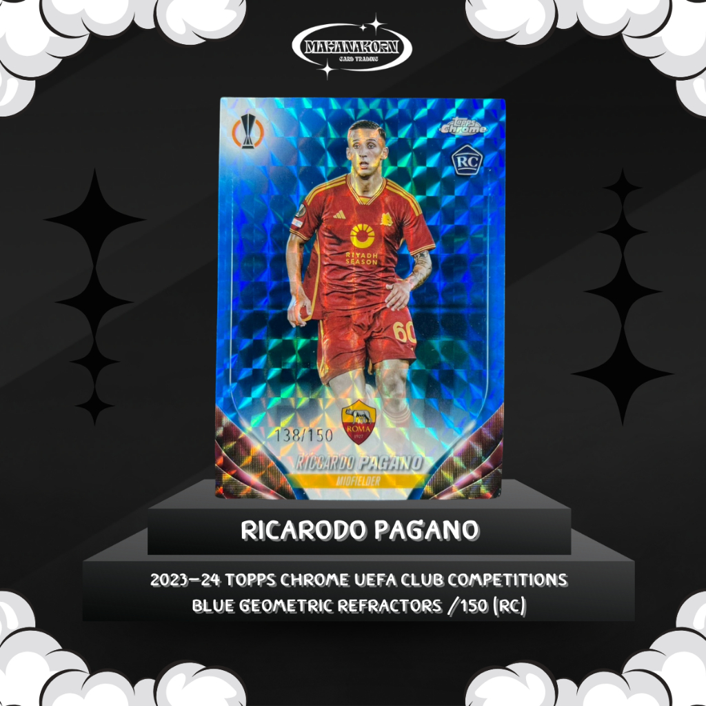 Ricarodo Pagano 2023-24 Topps Chrome UEFA Club Competitions Blue ...