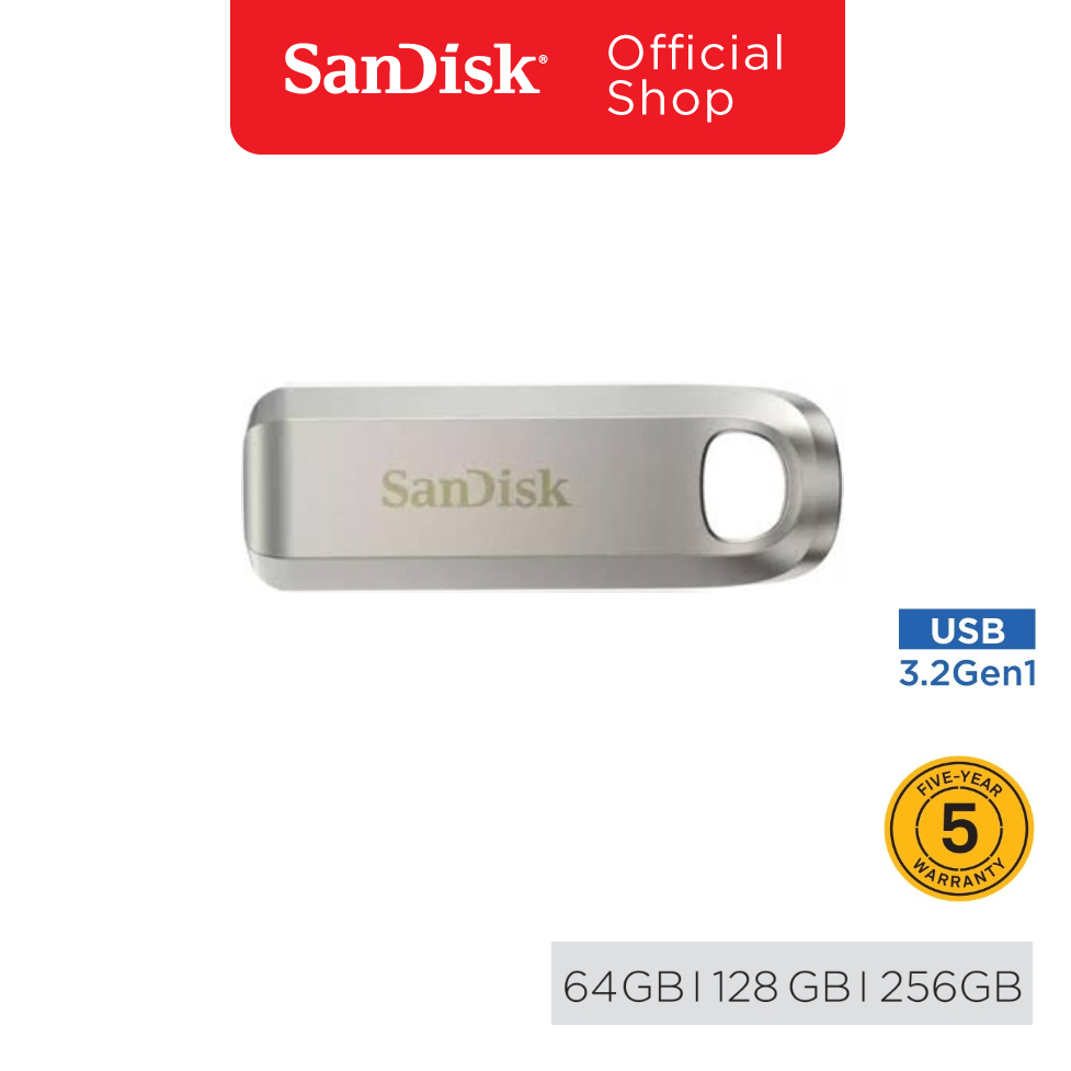 SanDisk Ultra Luxe USB Type-C 64GB 128GB 256GB (SDCZ75-xG-G46) | Shopee Thailand