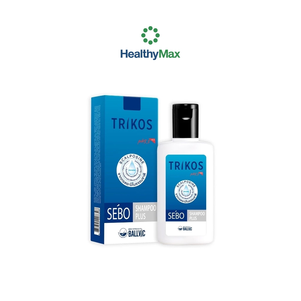 TRIKOS SEBO SHAMPOO PLUS แชมพู ทริคอส ลดอาการหนังศีรษะมัน รังแค คัน ...