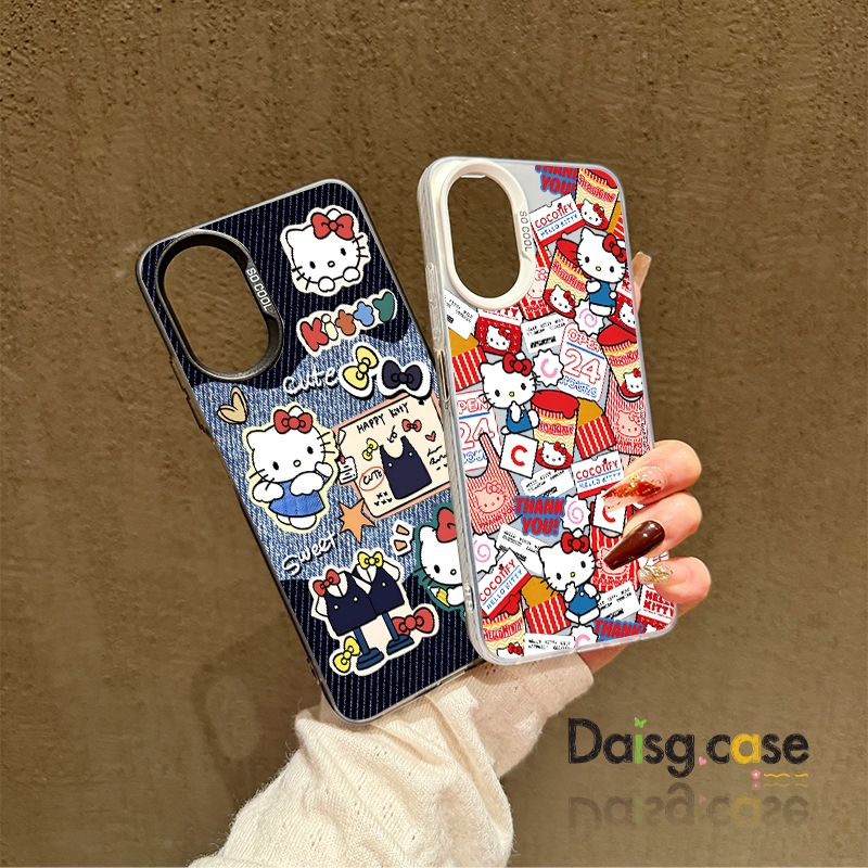 Hello Kitty Melody ดูเดิล เคส สำหรับ OPPO A7 A15 A16 A92 A9 A95 A57 A78 ...