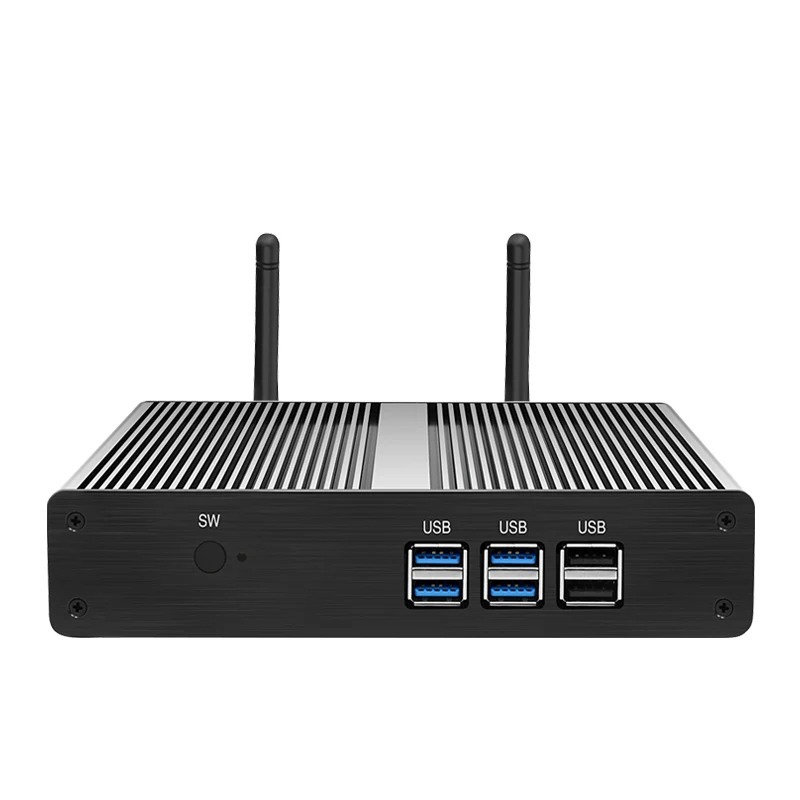 BEBEPC Fanless Mini PC Intel Core i3-4005U HD i3 7100U i5-4200U Windows 10/7 Mini Computer ...