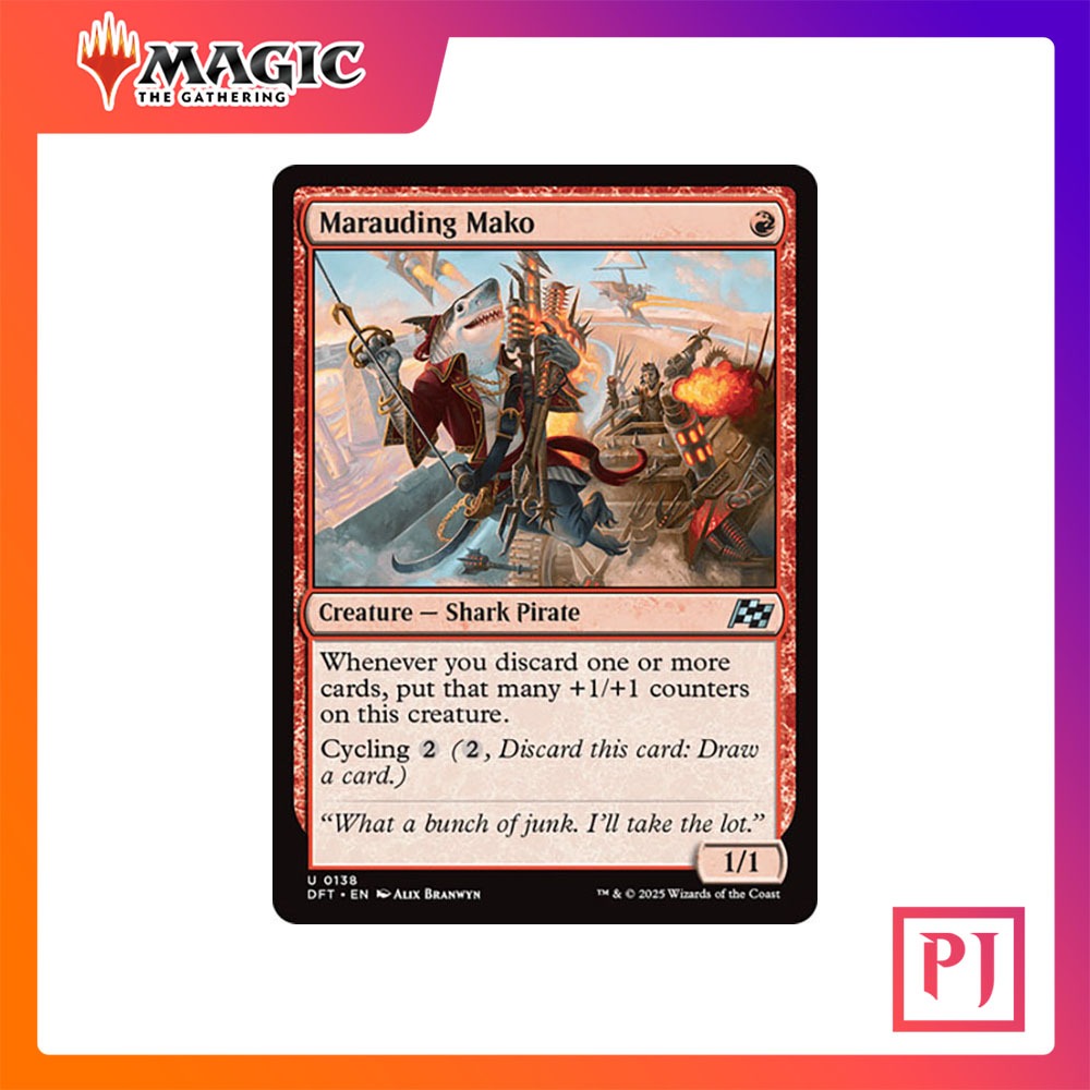 [MTG] Marauding Mako [DFT] [RED] [UNCOM] [NORMAL] [ENG] (การ์ดเมจิค ...