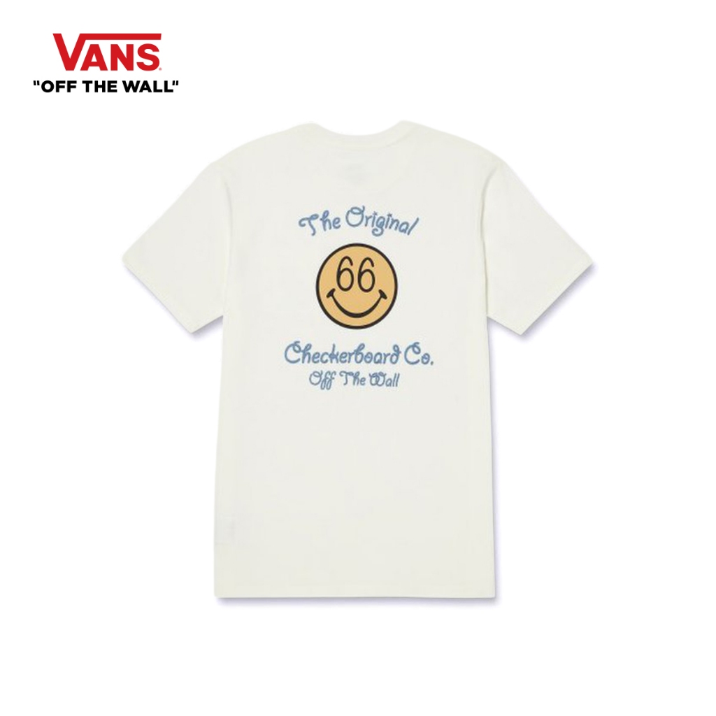 VANS SMILEY SS TEE TPT - MARSHMALLOW เสื้อยืด เสื้อยืดแวนส์ ผู้ชาย ...