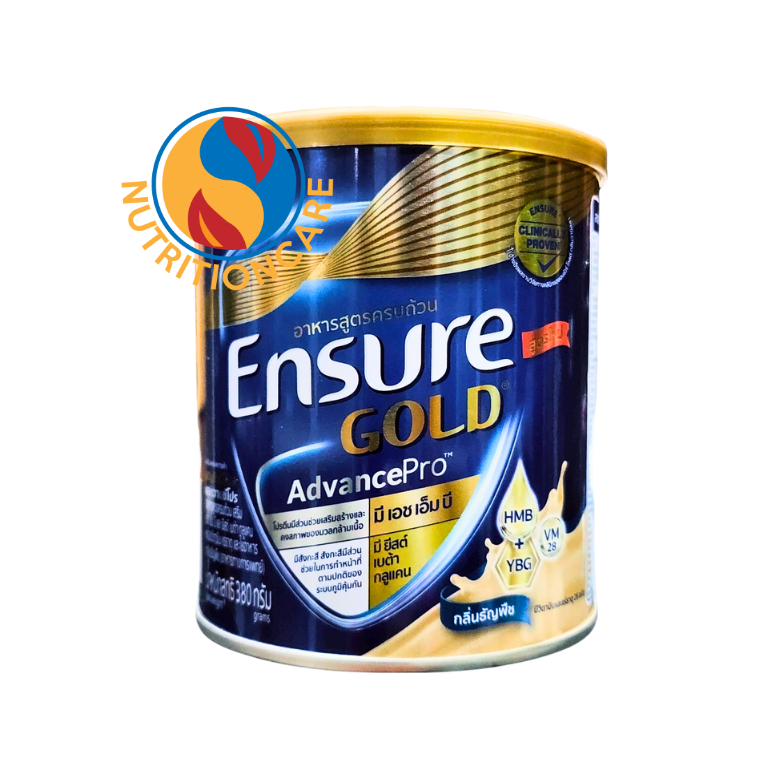 เอนชัวร์ โกลด์ แอดวานซ์โปร กลิ่นธัญพืช 380g 1 กระป๋อง Ensure Gold AdvancePro HMB YBG Wheat 380g ...