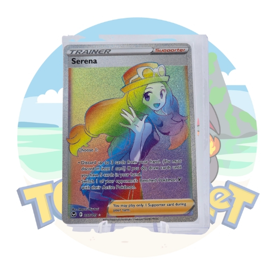 Pokemon Card "Serena Trainer Rainbow 207/195" ENG Silver Tempest ...