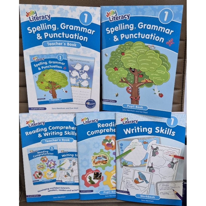 NEW! 5 books of Jolly Literacy :Spelling, Grammar, Punctuation, Reading ...