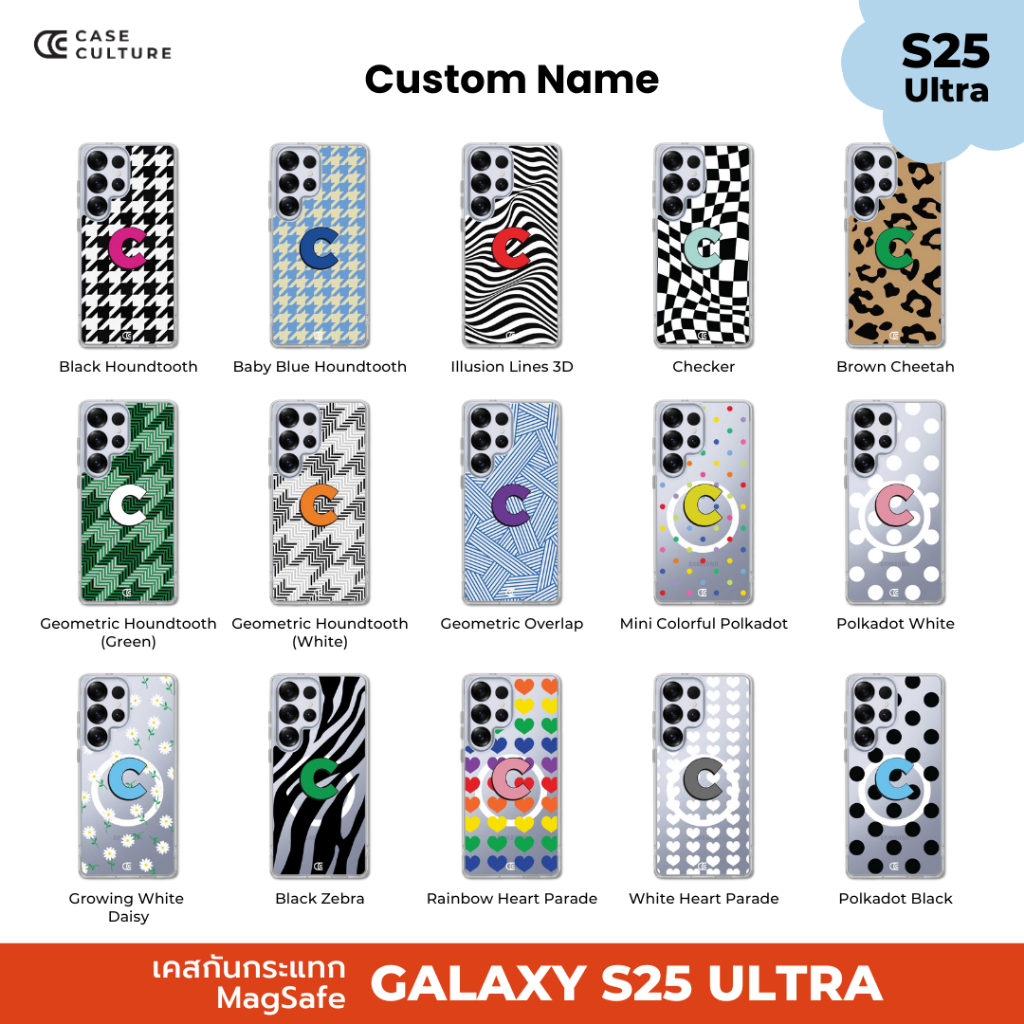 (Galaxy S25 Ultra) รวมลาย Custom พิมพ์ตัวอักษร (A-Z) เคสกันกระแทกใส ...