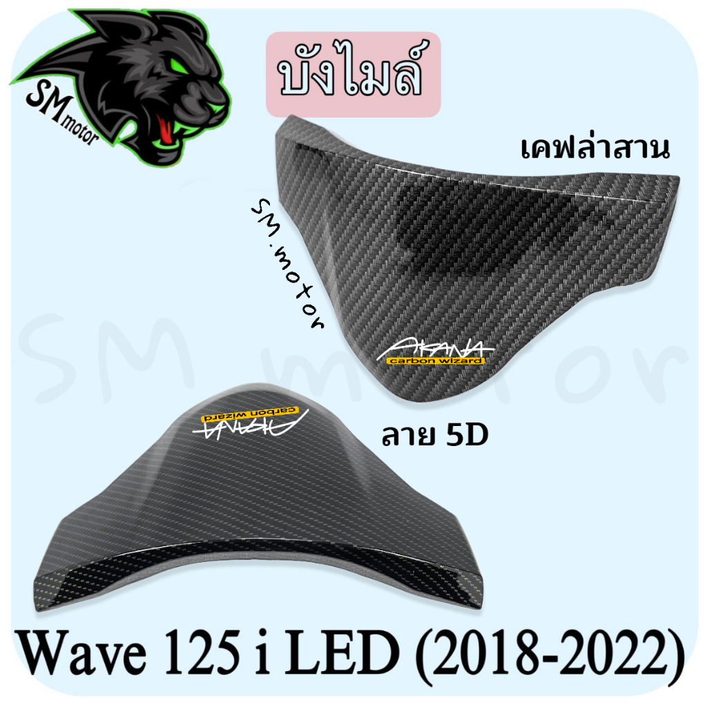 บังไมล์ WAVE 125 i LED (2018-2022) เคฟล่า พร้อมเคลือบเงา ฟรี ...