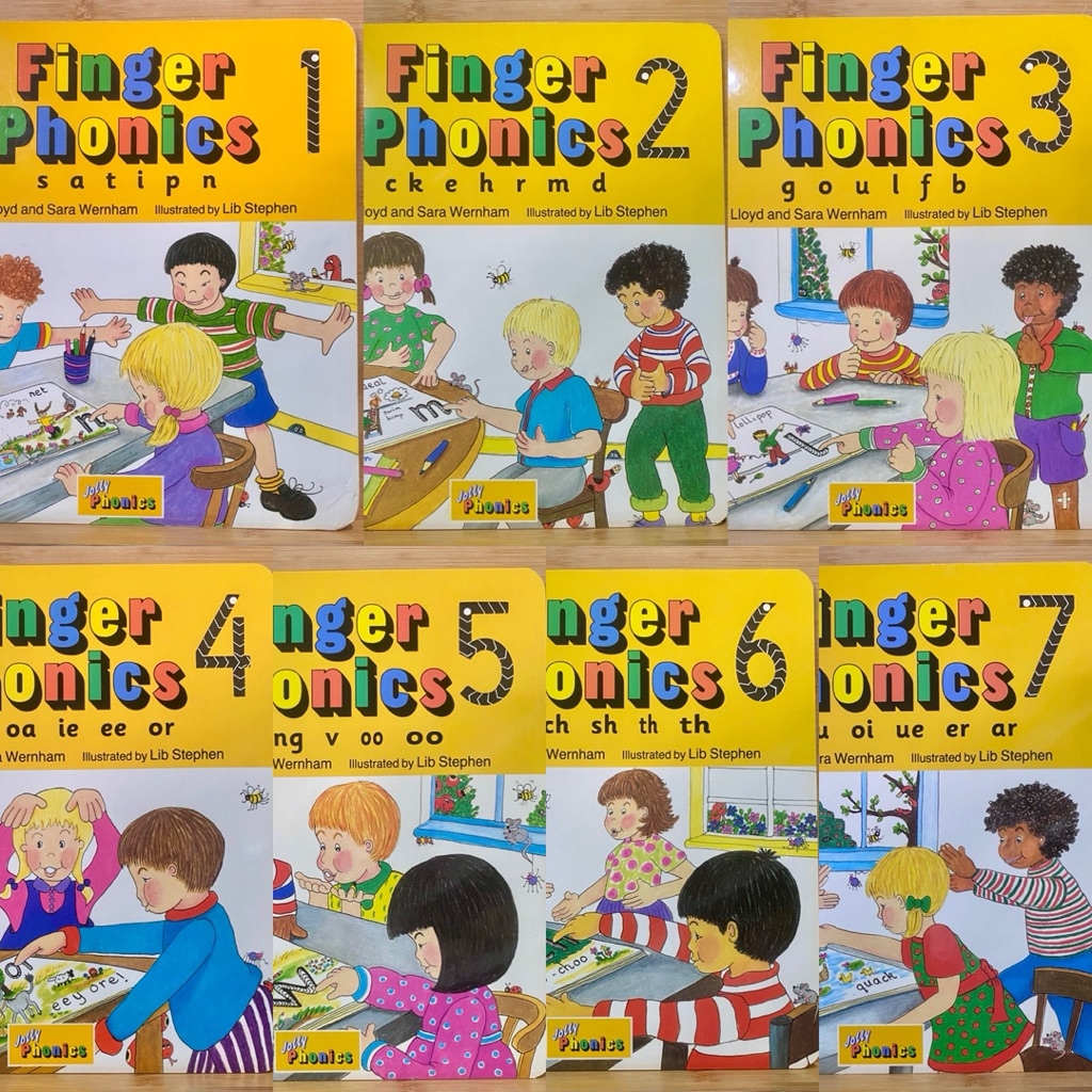 Finger Phonics set of books 1–7 Boardbook ครบชุด | Shopee Thailand