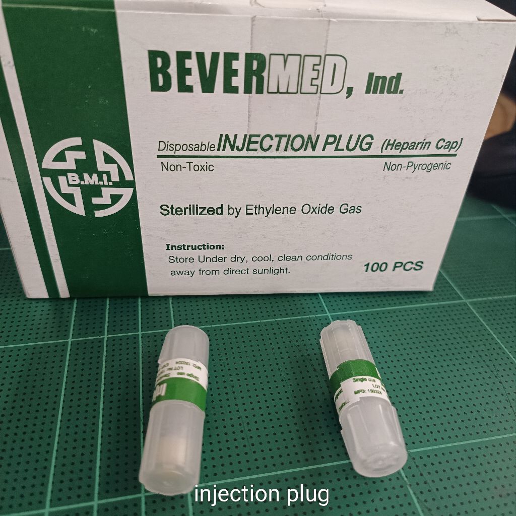BMI injection plug (heparin cap) 100 pcs./box.(ข้อต่อน้ำเกลือ ...