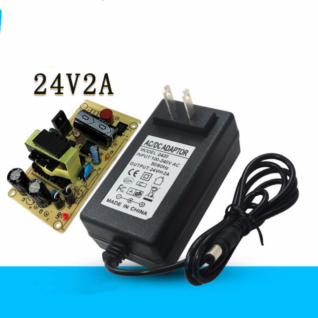 AC 100-240V to DC 24V 2Aแบตเต็ม 48W Power Adapter Port 5.5mm x 2.5mm ...