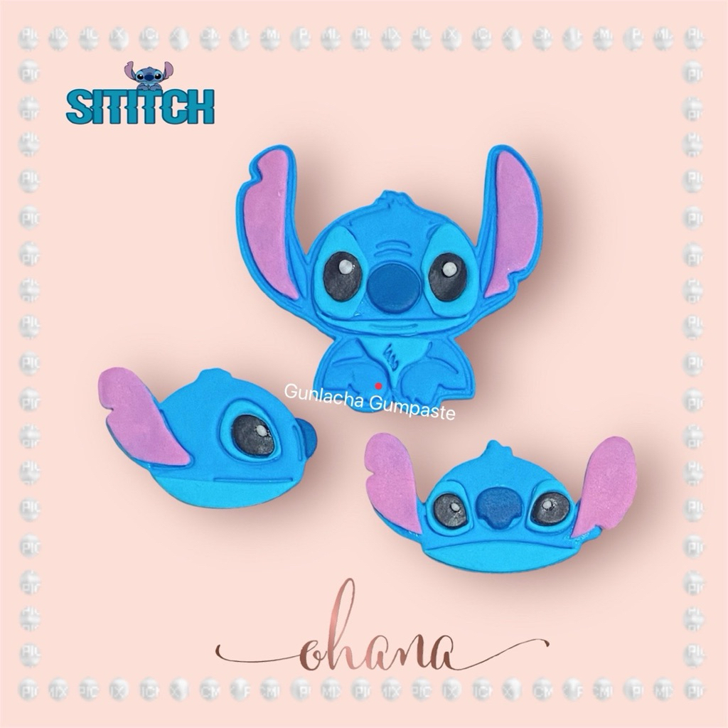 Stitch สติ๊ช น้ำตาลปั้น น้ำตาลตกแต่งเค้ก กัมเพส ตกแต่งเค้ก ทานได้ ...