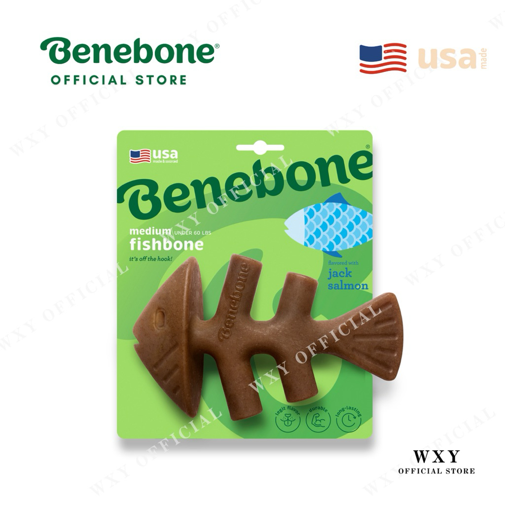 Benebone [ Fishbone ] - Durable Dog Chew Toy - Made & Sourced in the ...