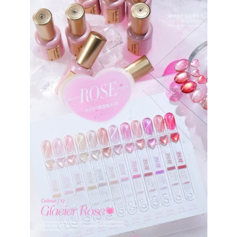 Ladai nail 12 Color Glacier Rose series | Shopee Thailand