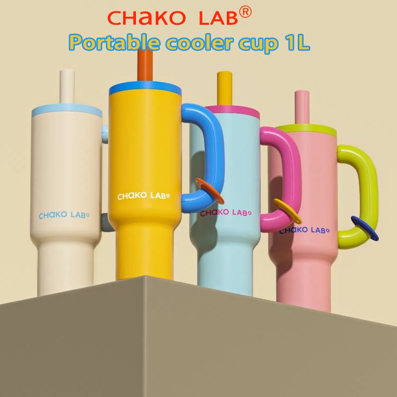 Chako Lab Bawang Cup แก้วแท้ ของแท้100% ขวดทำความเย็น 1050ML ความจุขนาดใหญ่ถ้วยฟาง 316 สแตนเลสขว ...