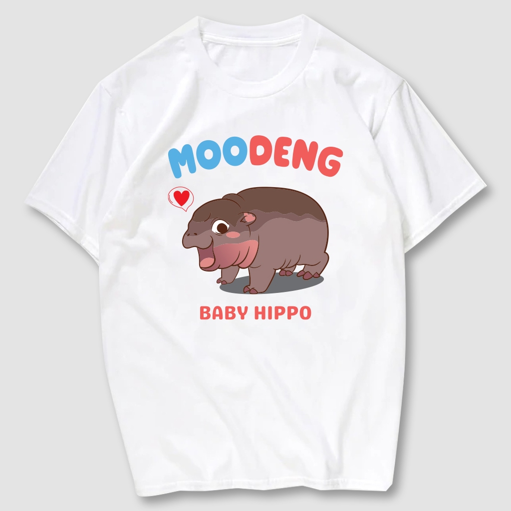 เสื้อยืดพิมพ์ลาย MOODENG เนื้อผ้าCotton100% มีครบไซส์ พร้อมส่ง ...