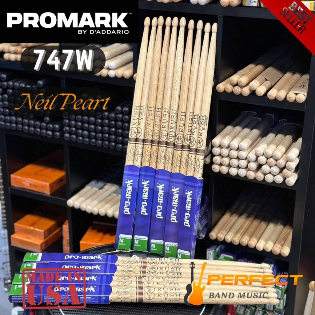 ไม้กลอง Promark รุ่น PW747W Signature Oak ไม้กลอง Promark ของแท้ 100% ...