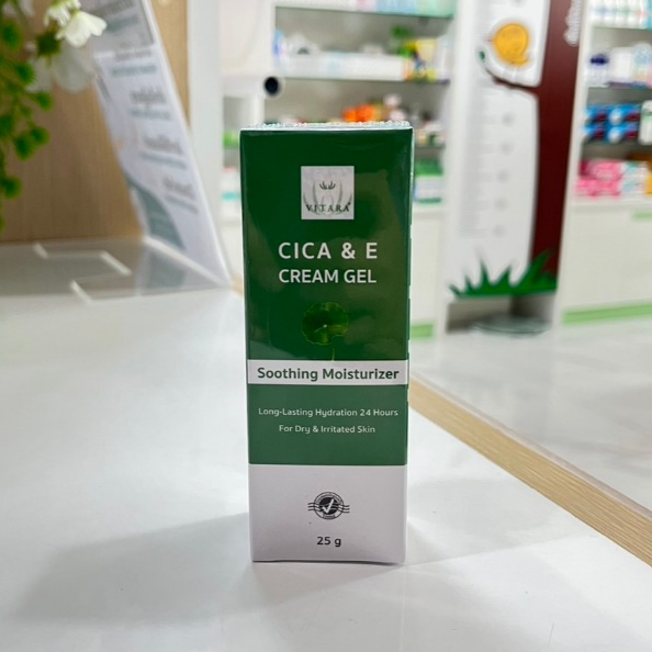Vitara เจลบำรุงผิว ผสมวิตามินอี ใบบัวบก Cica & E Cream gel 25 กรัม ...