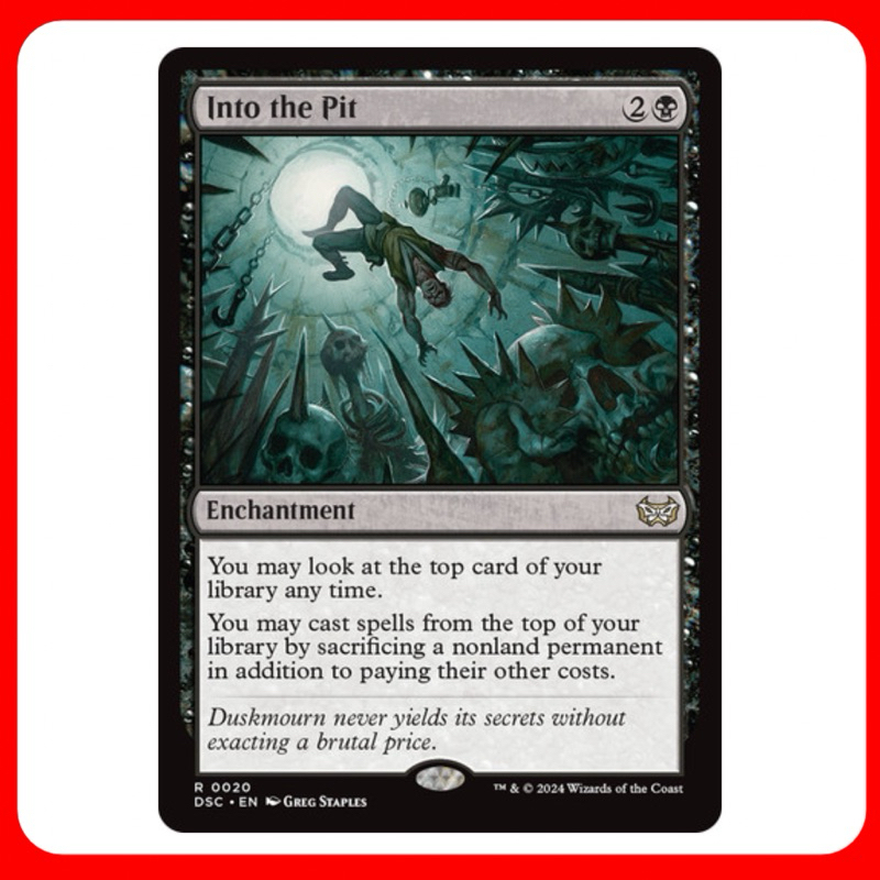 [MTG] Into the Pit [DSC] [BLACK] [RARE] [NORMAL] [ENG] (การ์ดเมจิค ...
