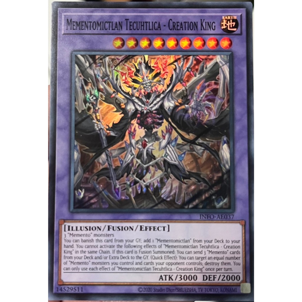 Yugioh Asia-Eng [INFO-AE037] Mementomictlan Tecuhtlica - Creation King (Super Rare) การ์ดยูกิแท้ ...