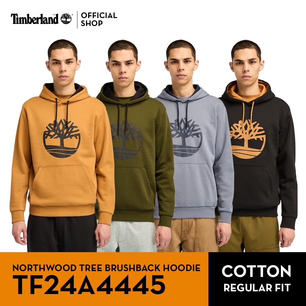 Timberland Men's Northwood Tree Logo Brushback Hoodie เสื้อฮูดดี้ ...