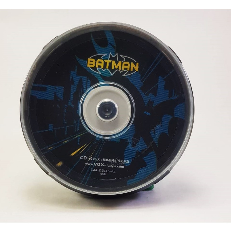 แผ่นเปล่า CD-R 52X : 80MIn : 700MB BATMAN จำนวน 10 แผ่น VOX | Shopee ...