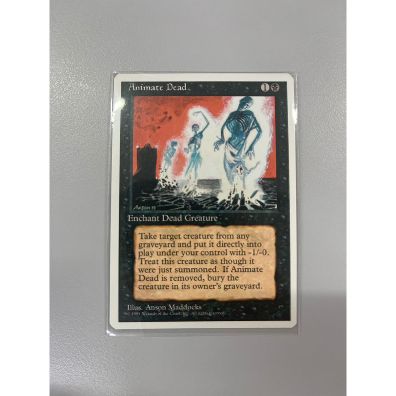 การ์ด MTG Animate Dead Black Magic the gathering EDH รุ่น Revise 4th ...