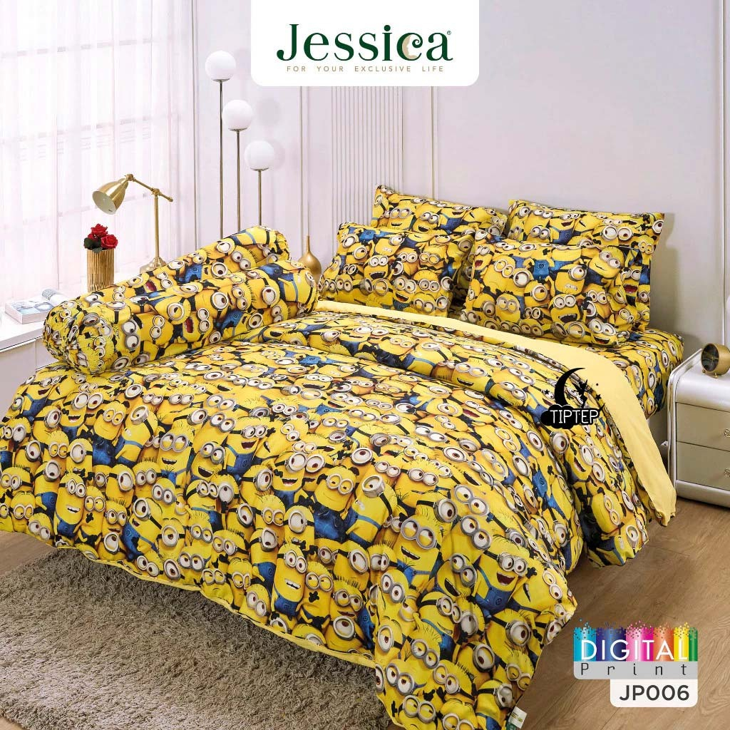 Jessica Digital Print JP006 ชุดผ้าปูที่นอน + ผ้านวม Minions มินเนี่ยน | Shopee Thailand