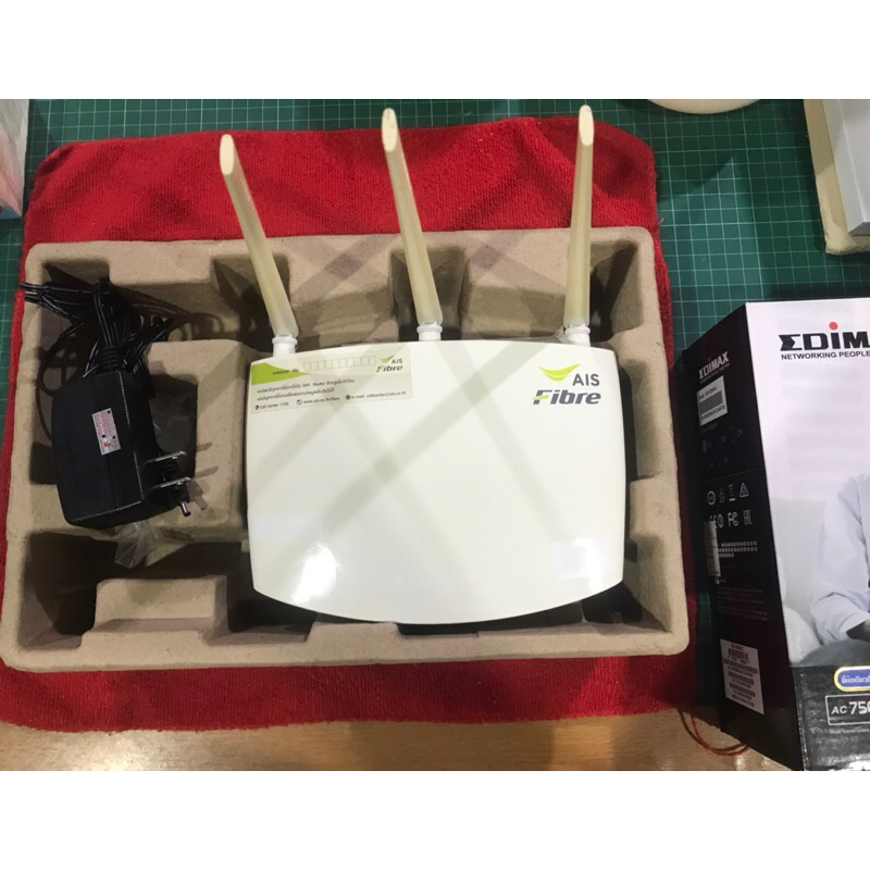 WiFi Router 750Mbps EDIMAX BR-6208AC มีสองคลื่น 2.4Ghz./5Ghz ,4LAN 10 ...