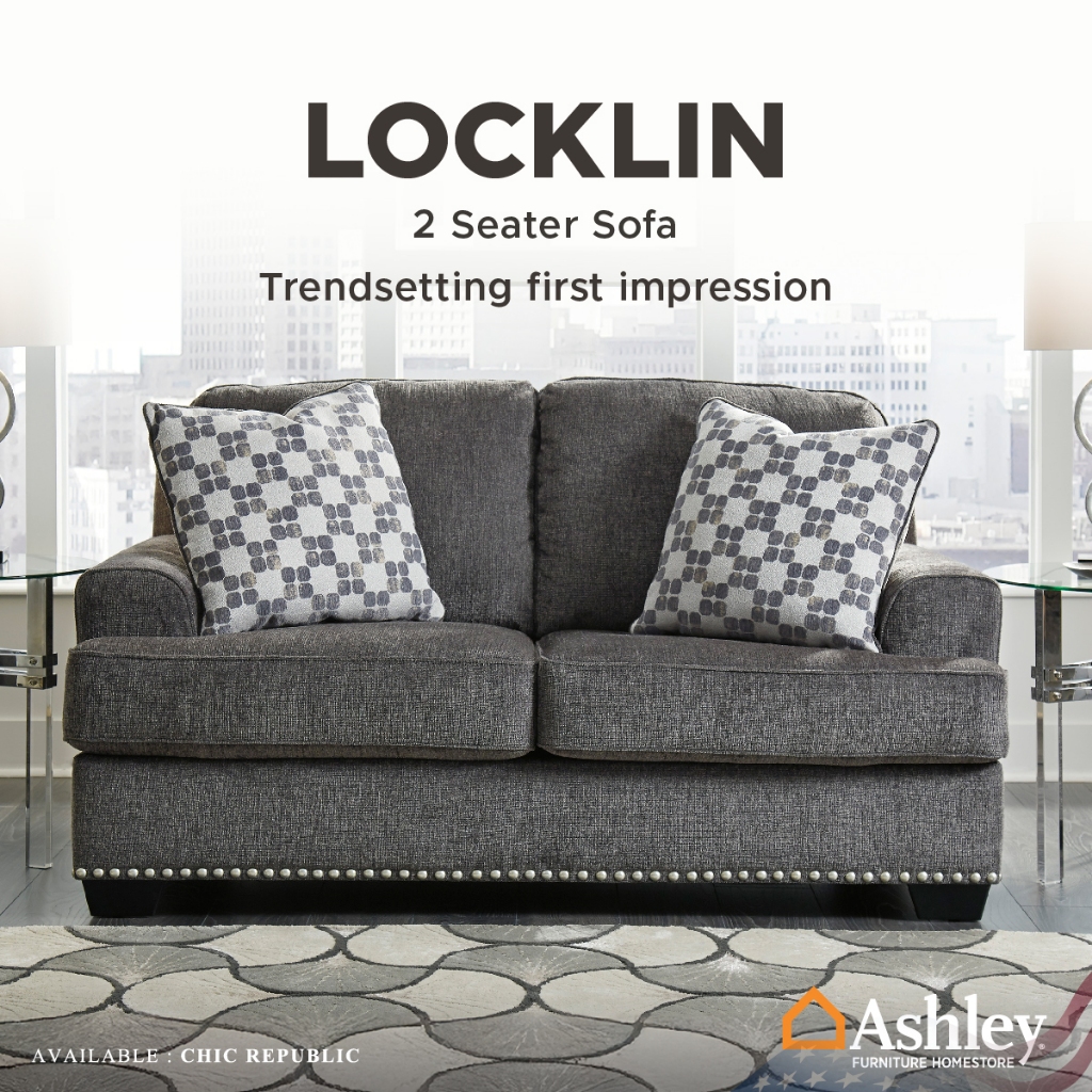 Ashley โซฟา 2 ที่นั่ง รุ่น LOCKLIN 2 Seater Sofa | Shopee Thailand