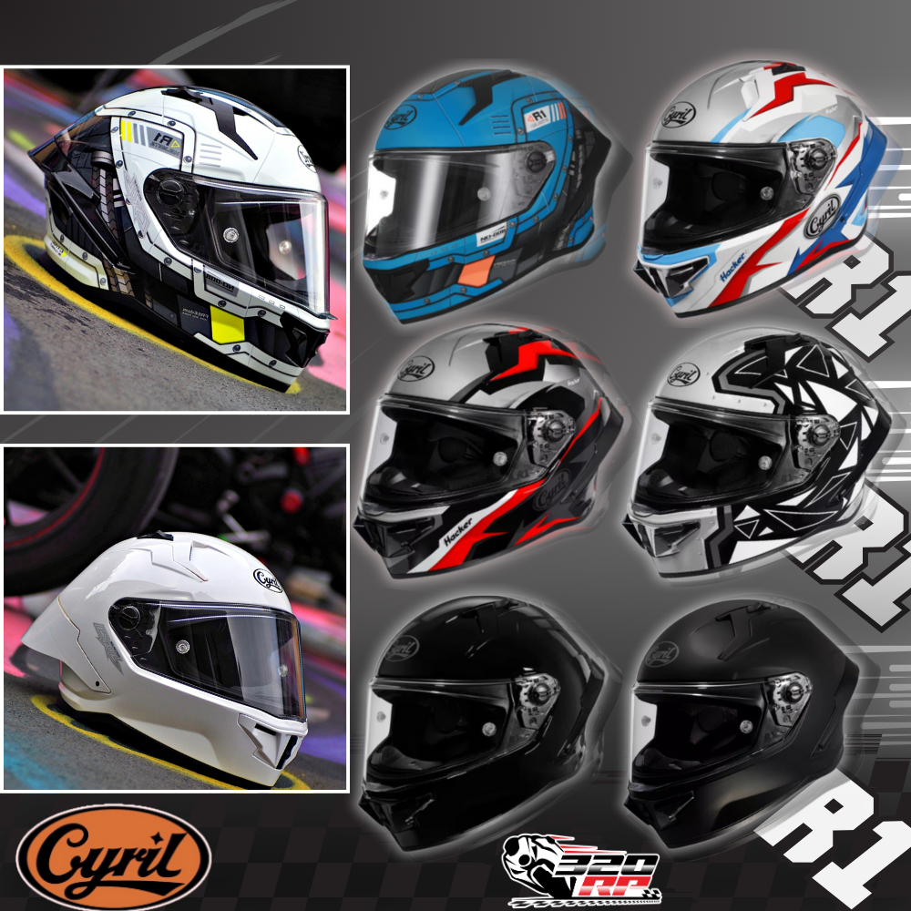 แถมฟรี!! ชิลด์ Smoke 1 ชิ้น หมวกกันน็อค CYRIL R1 FF352 ของแท้ ส่งไว ...