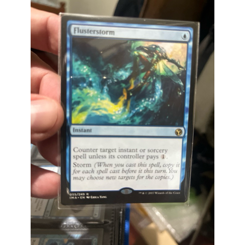 การ์ด MTG Flusterstorm Blue Magic the gathering EDH รุ่น Modern Horizon ...