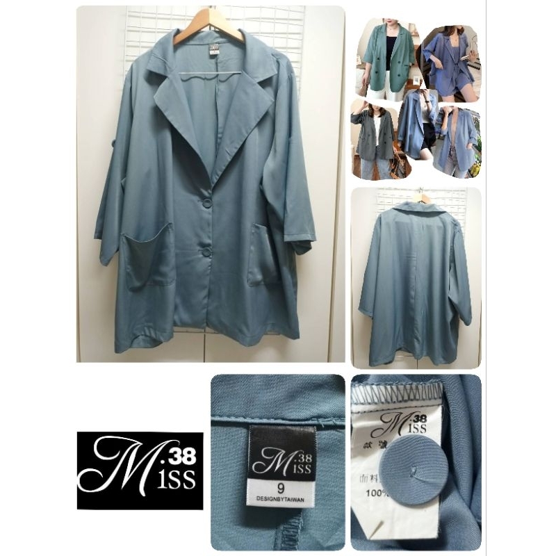 2411. Miss 38(Plus Size) เสื้อเบลเซอร์ Oversize แฟชั่นมือสอง | Shopee ...